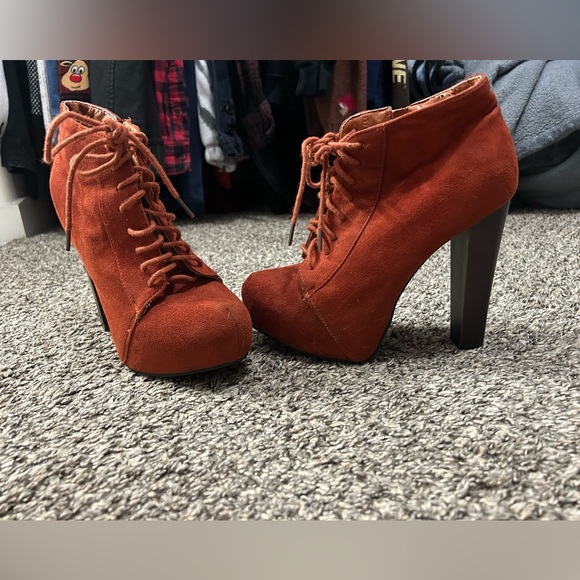 Charlotte Russe | Shoes | Burnt Orange Booties | Poshmark